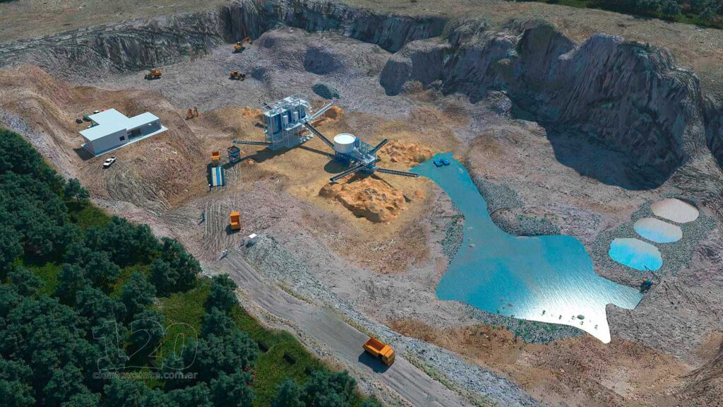 Quarry aerial view 3D CAD visualisation – Videos for Industries – 120